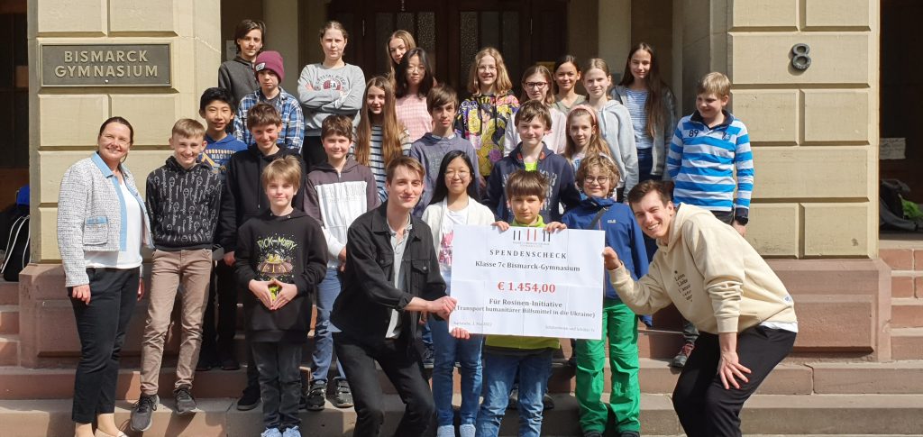 Spendenaktion der 7c des Bismarck-Gymnasiums – Bismarck Gymnasium